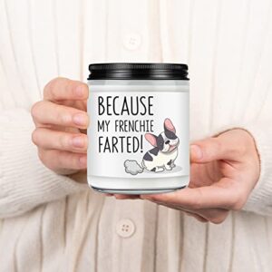 LEADO Candles, Frenchie Gifts for Women, Men - Funny Bulldog Gifts for Frenchie Owners, Frenchie Dad, Frenchie Mom Gifts - Christmas, Birthday Gifts for Frenchie Lovers, Bulldog Lover Gifts