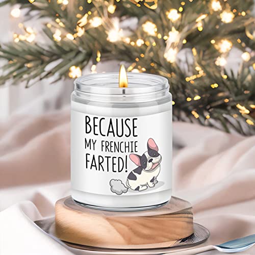 LEADO Candles, Frenchie Gifts for Women, Men - Funny Bulldog Gifts for Frenchie Owners, Frenchie Dad, Frenchie Mom Gifts - Christmas, Birthday Gifts for Frenchie Lovers, Bulldog Lover Gifts