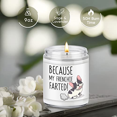 LEADO Candles, Frenchie Gifts for Women, Men - Funny Bulldog Gifts for Frenchie Owners, Frenchie Dad, Frenchie Mom Gifts - Christmas, Birthday Gifts for Frenchie Lovers, Bulldog Lover Gifts