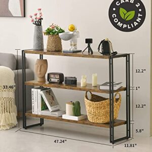 HCHQHS 3 Tier Open Bookshelf 47 Inches and 40 Inches