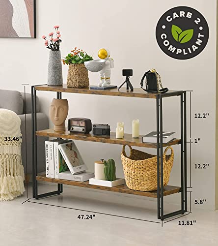 HCHQHS 3 Tier Open Bookshelf 47 Inches and 40 Inches