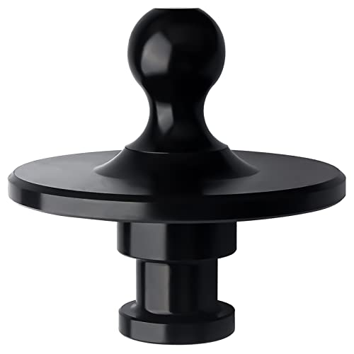 Gooseneck Ball Adapter - Fifth Wheel Kingpin to 2-5/16 Inch Gooseneck Ball Towing Receiver Adapter -Black