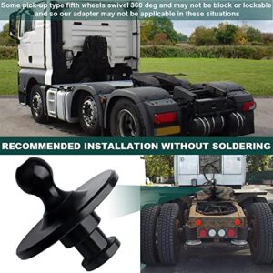 Gooseneck Ball Adapter - Fifth Wheel Kingpin to 2-5/16 Inch Gooseneck Ball Towing Receiver Adapter -Black