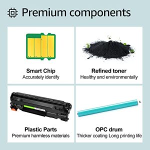 greencycle High Yield Compatible Toner Cartridge Replacement for HP 83X CF283X to use with Laser Jet M225dn M225dw M201dw M201n M225 M201 Series Printers (Black, 8 Pack)