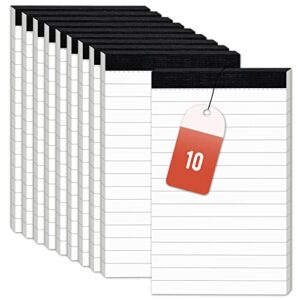 muiang notepad 3”x5” memo note pads, small pocket size college ruled writing pad with 30 sheets, lined paper to do list notepad daily planning & work, taking notes & reminder (10 pack)