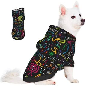 Math Dog Hoodies, Pet Clothes Costumes, Science Pets Wear Hoodie Pullover for Puppy Cat Outdoor (Small)