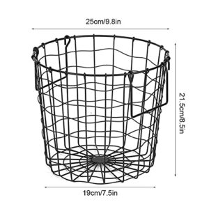 Iron Wire Laundry Hamper, Folding Laundry Storage Basket with Handles, Dirty Laundry Hamper Cart Sorter Clothes Basket Organizer