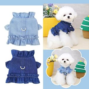 Pet Clothes for Small Dogs Tutu Dog Chest and Back No Leash Vest Cat T Shirt Pet Clothing Cowboy Chest and Back Pet T Shirt for Small Dogs Male T Shirt