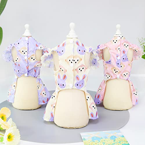 HonpraD Pet Clothes for Large Dogs Girl Spring and Summer Puppy T Shirt Monkey Rabbit Petal Skirt Princess Dog Clothes for Small Dogs Girls Dress T Shirt