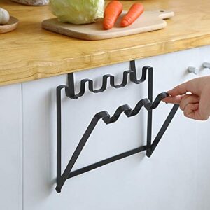 Weojeviy Household Waste Garbage Bag Hanging Rack Rubbish Bag Holder Kitchen Cabinet Bag Rack Holder Accessory Kitchen Supplies, for Kitchen Bedroom and Living Room(Black)