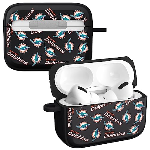 GAME TIME Miami Dolphins HDX Case Cover Compatible with Apple AirPods Pro 1 & 2 (Select)