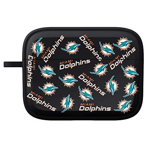 GAME TIME Miami Dolphins HDX Case Cover Compatible with Apple AirPods Pro 1 & 2 (Select)