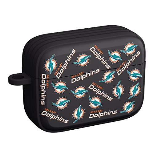 GAME TIME Miami Dolphins HDX Case Cover Compatible with Apple AirPods Pro 1 & 2 (Select)