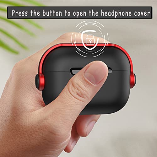 for Airpods Pro 2nd Case，Cover for airpod Pro 2 TPU+PC Material，Shock-Proof and Drop-Proof for Air pods Pro2 (Black+red)