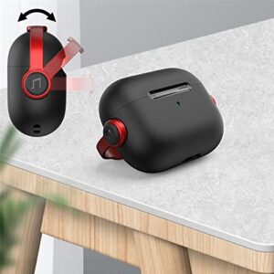 for Airpods Pro 2nd Case，Cover for airpod Pro 2 TPU+PC Material，Shock-Proof and Drop-Proof for Air pods Pro2 (Black+red)