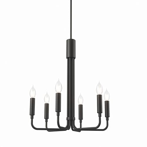 Modway Rekindle 6-Light Chandelier in Black