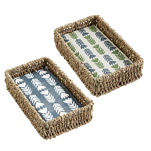 Mud Pie Tan Dotted Napkins in Holder, Towel 7 3/4" x 4" | Basket 9" x 5 1/2"