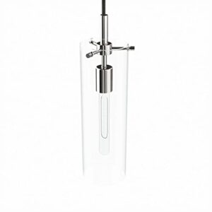 Modway Skylark Pendant Light in Clear Polished Nickel