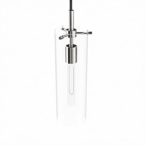 Modway Skylark Pendant Light in Clear Polished Nickel