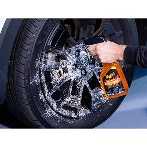 Meguiar's Hot Rims Black Wheel Cleaner - Powerful Formula to Easily Remove Stubborn Brake Dust & Tough Grime - 24 Oz