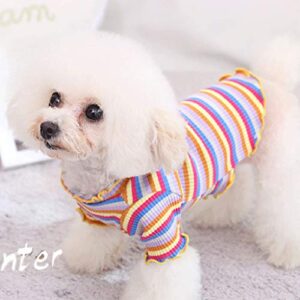 Girl Dog Clothes with Legs T-Shirt Cute Dog Vest Rainbow Clothes Pajamas Winter Cat Puppy Shirt Pet Pet Clothes Winter Dog Clothes for Large Dogs Girl