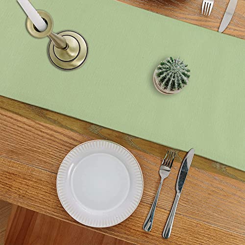 St Patricks Day Table Runner Shamrock Good Luck Truck Green Burlap Spring Holiday Kitchen Dining Banquet Indoor Outdoor Decorations Family Party Decor 13 x 72 Inch