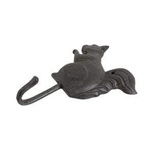 Statues Cast Iron Squirrel Coat Hook Home Wall Hook Wall Decoration Animal Single Hook Porch Decoration Craft Animal Sculpture