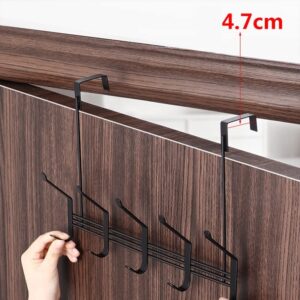 XDCHLK Hooks Bedroom Door Hanger Clothes Hanging Hooks Home Storage Black No-Punch Hangers Space Storage Shelves