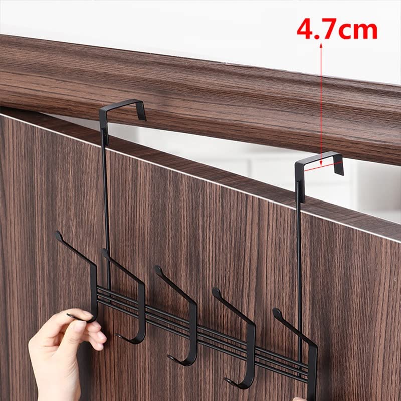 XDCHLK Hooks Bedroom Door Hanger Clothes Hanging Hooks Home Storage Black No-Punch Hangers Space Storage Shelves