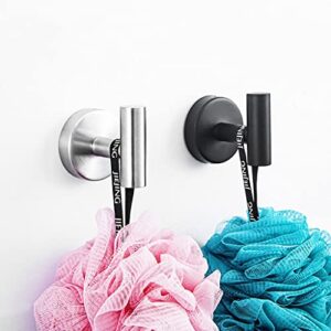 XDCHLK Wall Hook Stainless Steel Clothes Hanging Hooks Matte BlackAdhesive Key Towel Holder for Bathroom Kitchen ( Color : White-Fruit peach5 , Size : 5.5*6.6*5.6cm )