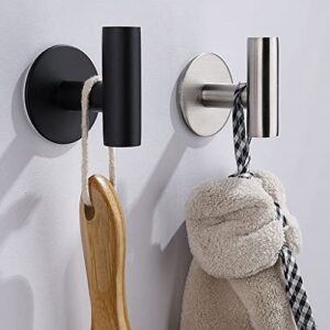 XDCHLK Wall Hook Stainless Steel Clothes Hanging Hooks Matte BlackAdhesive Key Towel Holder for Bathroom Kitchen ( Color : White-Fruit peach5 , Size : 5.5*6.6*5.6cm )