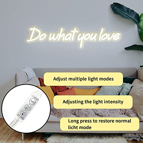 Do what you love LED Sign for Bedroom Wall, Large Neon Sign Wall Home Decor Suitable for Home, Bar, Studio, Club, or Restaurant Decor