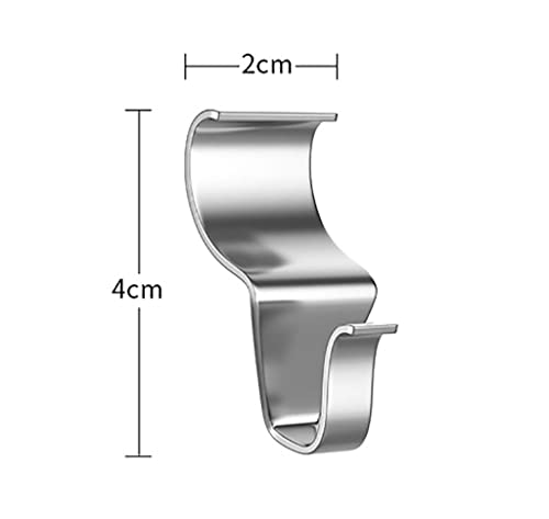 XDCHLK 10pcs Stainless Steel Wall Seam Hook No Trace Free Punch Vinyl Board Creative Kitchen Home Bedroom Wall Hook