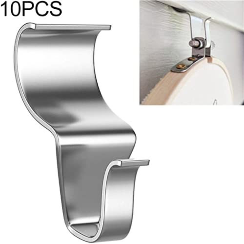 XDCHLK 10pcs Stainless Steel Wall Seam Hook No Trace Free Punch Vinyl Board Creative Kitchen Home Bedroom Wall Hook