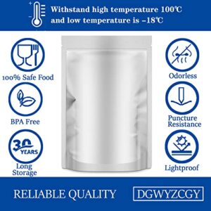 50 Mylar Bags for Food Storage, Mylar Bags 1 Quart 7"x10"- Thick 10 Mil, Stand-Up Vacuum Sealing Sealable and Ziplock Resealable Bags - Odor Free Heat Resistant, Airtight Food Storage Foil Bags