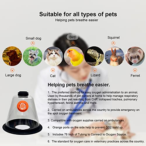 PRCMISEMED [for Veterinarians] Oxygen Therapy Rescue Mask Set for Dogs or Cats, Can be Used for Various Animals