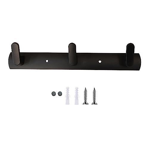 LUYU Wall Mounted Hook Rack Entryway Kitchen Bathroom Storage Organizer Hanger for Coat Bag Hat（3 Hook Gray）