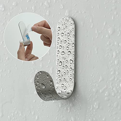 TOULIFLY Wall Hooks, 22lb(Max) Hooks for Hanging, Reusable Seamless Hooks,Waterproof and Rustproof Adhesive Hooks, Bathroom Kitchen Heavy Duty Self Adhesive Hooks