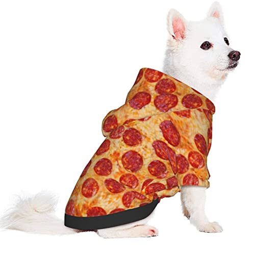 Pizza Pet Dog Hoodie Clothes Dog Sweater Soft Warm Pup Dogs Clothes Pullover Sweatshirts Dog Coats for Small Dogs