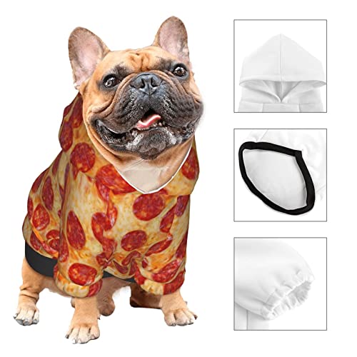 Pizza Pet Dog Hoodie Clothes Dog Sweater Soft Warm Pup Dogs Clothes Pullover Sweatshirts Dog Coats for Small Dogs