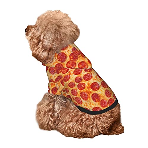 Pizza Pet Dog Hoodie Clothes Dog Sweater Soft Warm Pup Dogs Clothes Pullover Sweatshirts Dog Coats for Small Dogs