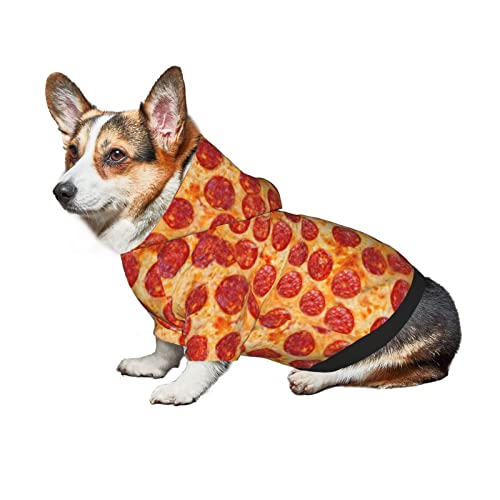 Pizza Pet Dog Hoodie Clothes Dog Sweater Soft Warm Pup Dogs Clothes Pullover Sweatshirts Dog Coats for Small Dogs