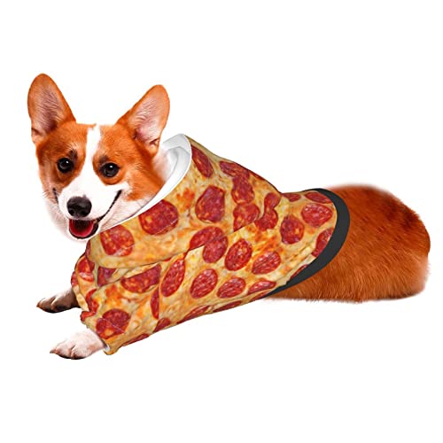 Pizza Pet Dog Hoodie Clothes Dog Sweater Soft Warm Pup Dogs Clothes Pullover Sweatshirts Dog Coats for Small Dogs