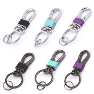 mizeer carabiner keychain key clip hook, swivel key chain clips with 12 key rings, key holder organizer for car key finder diy supplies