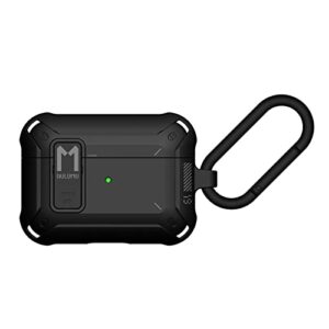 Aulumu A19 for AirPods Pro Case [2nd/1st Generation] with Lock, Full-Body Protective Tough Cover with Keychain Compatible with Apple Airpods Pro(2022/2019) Case for Men Women, Cool Design