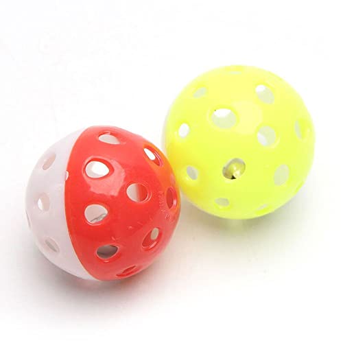 10pcs Hollow Rolling Bell Ball Pet Bird Toy Rolling Bell Ball Parrot Cat Toy Cockatiel Bird Toy