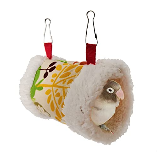 ShanLily Warm Bird Nest House Bed Hanging Hammock Plush Hanging Snuggle Cave Hut for Pet Parrot Parakeet Cockatoo