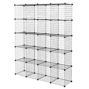 20-Cube Organizer Cube Storage Shelves Steel Organizer Bookcase