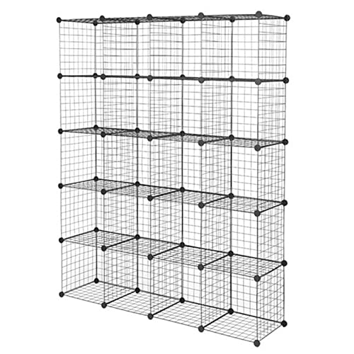 20-Cube Organizer Cube Storage Shelves Steel Organizer Bookcase