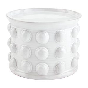 mud pie beaded pillar holder, white